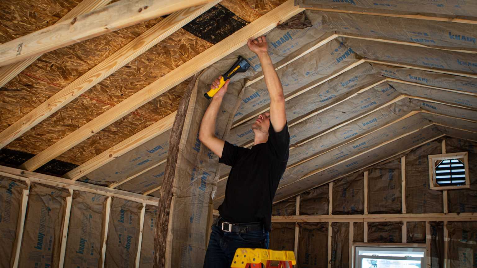 livable shed insulation - Esh's Utility Buildings