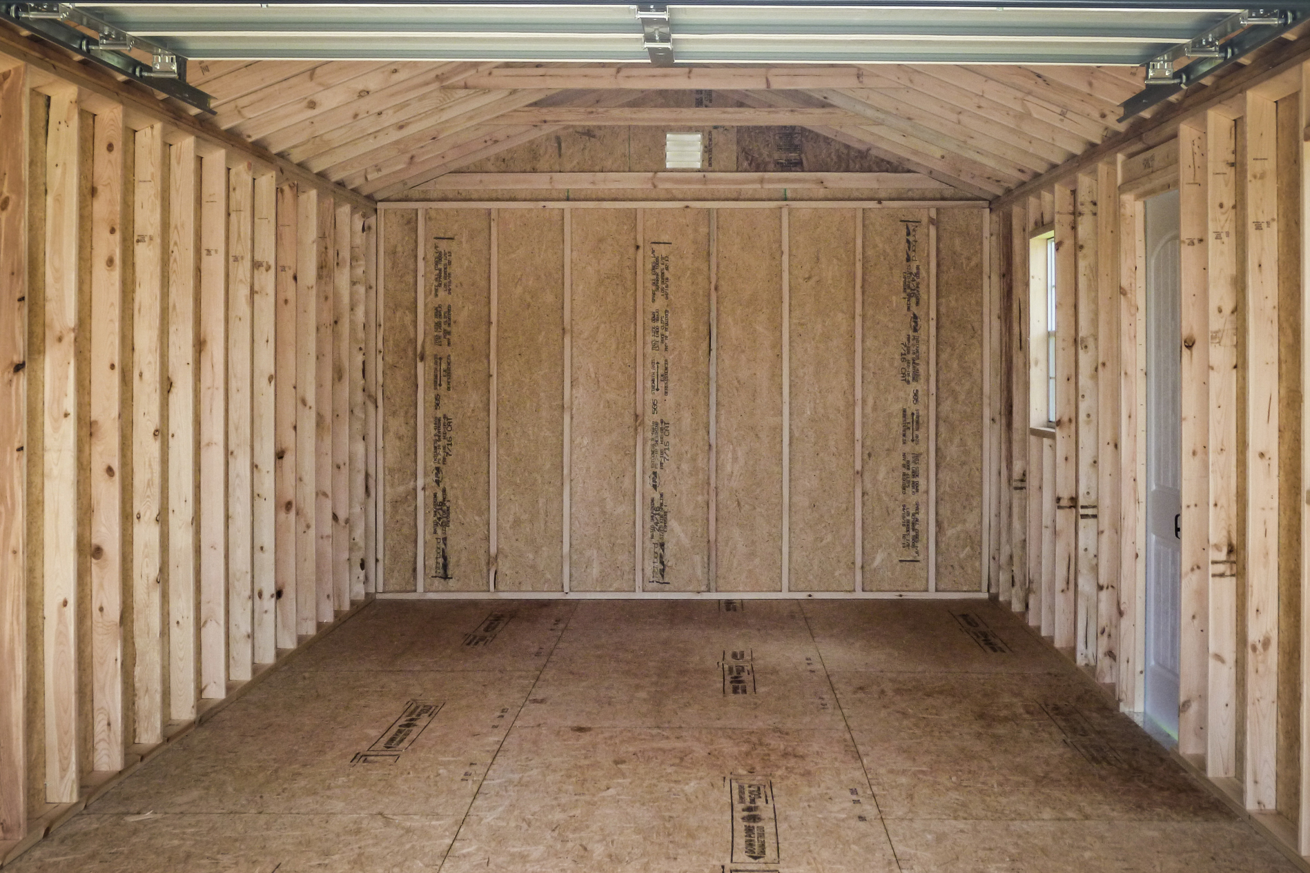 detached garage needing insulation - Esh's Utility Buildings