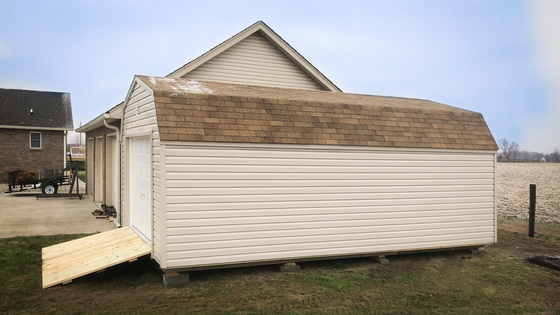 exterior of good quality detached garage prefab for sale - Esh's ...