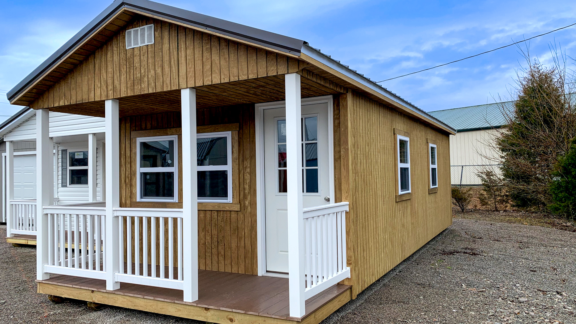 exterior of cabin shed for sheds with loft and porch for sale in KY and ...