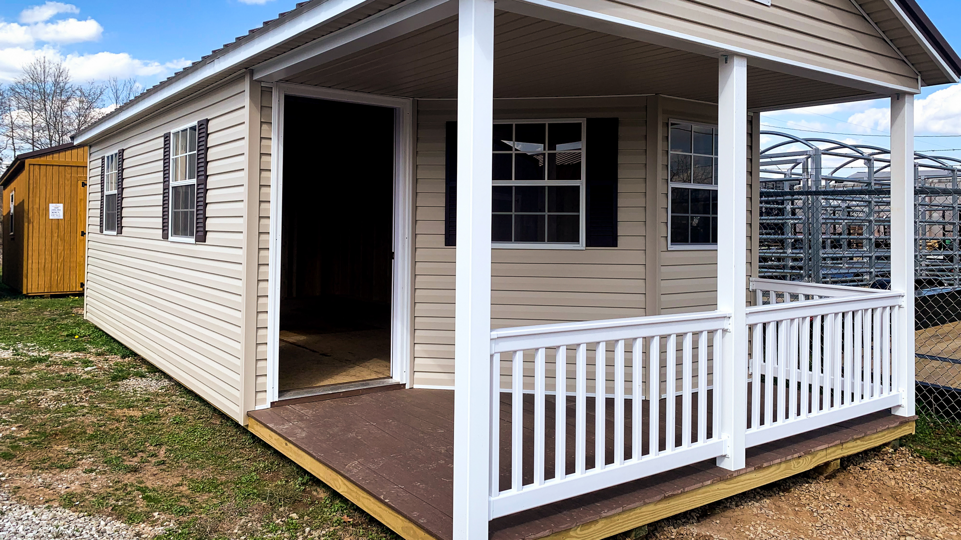 exterior of deluxe porch for sheds with porches for sale article - Esh ...
