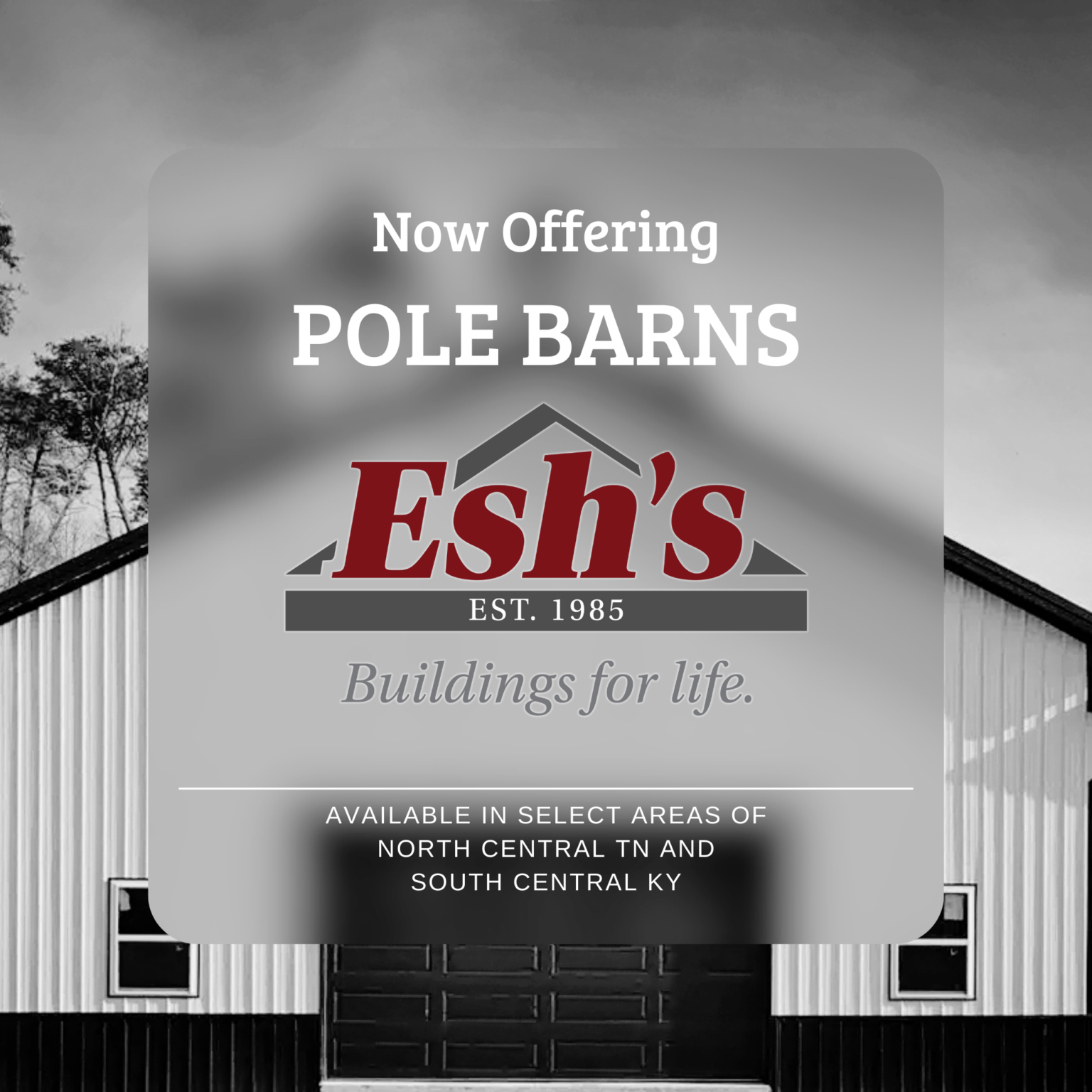 Introducing Pole Barns by 1 2 - Esh's Utility Buildings