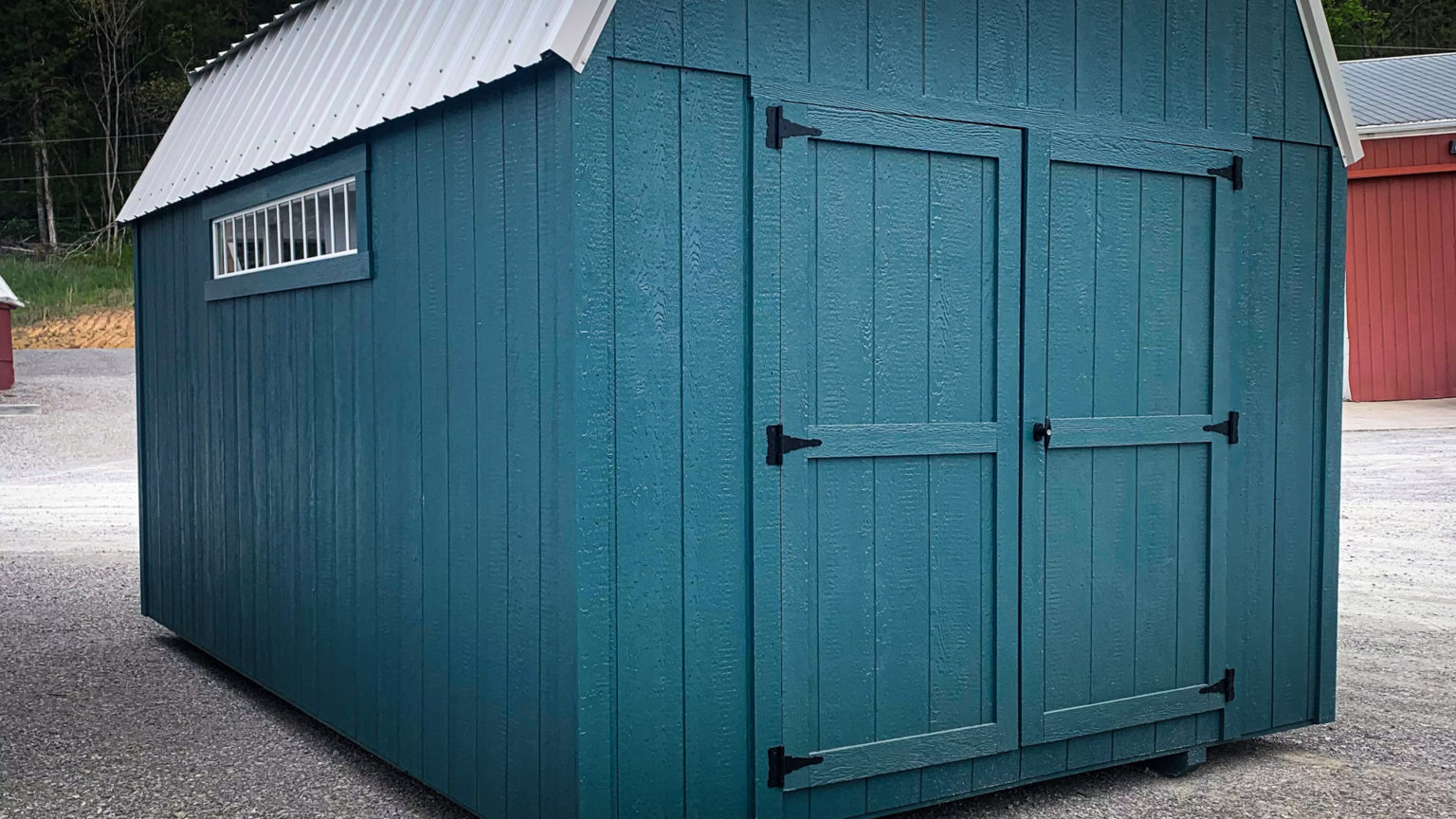 blue shed painted wood - Esh's Utility Buildings