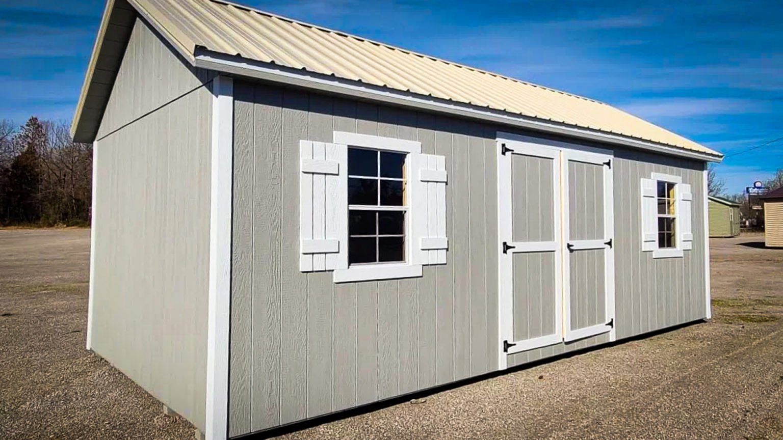 gray shed accent colors - Esh's Utility Buildings