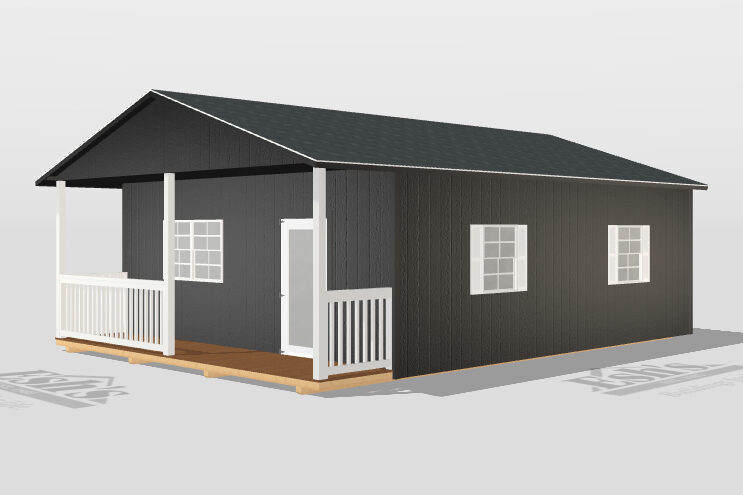 Double-Wide Tiny Home Shell Photos - Esh's Utility Buildings