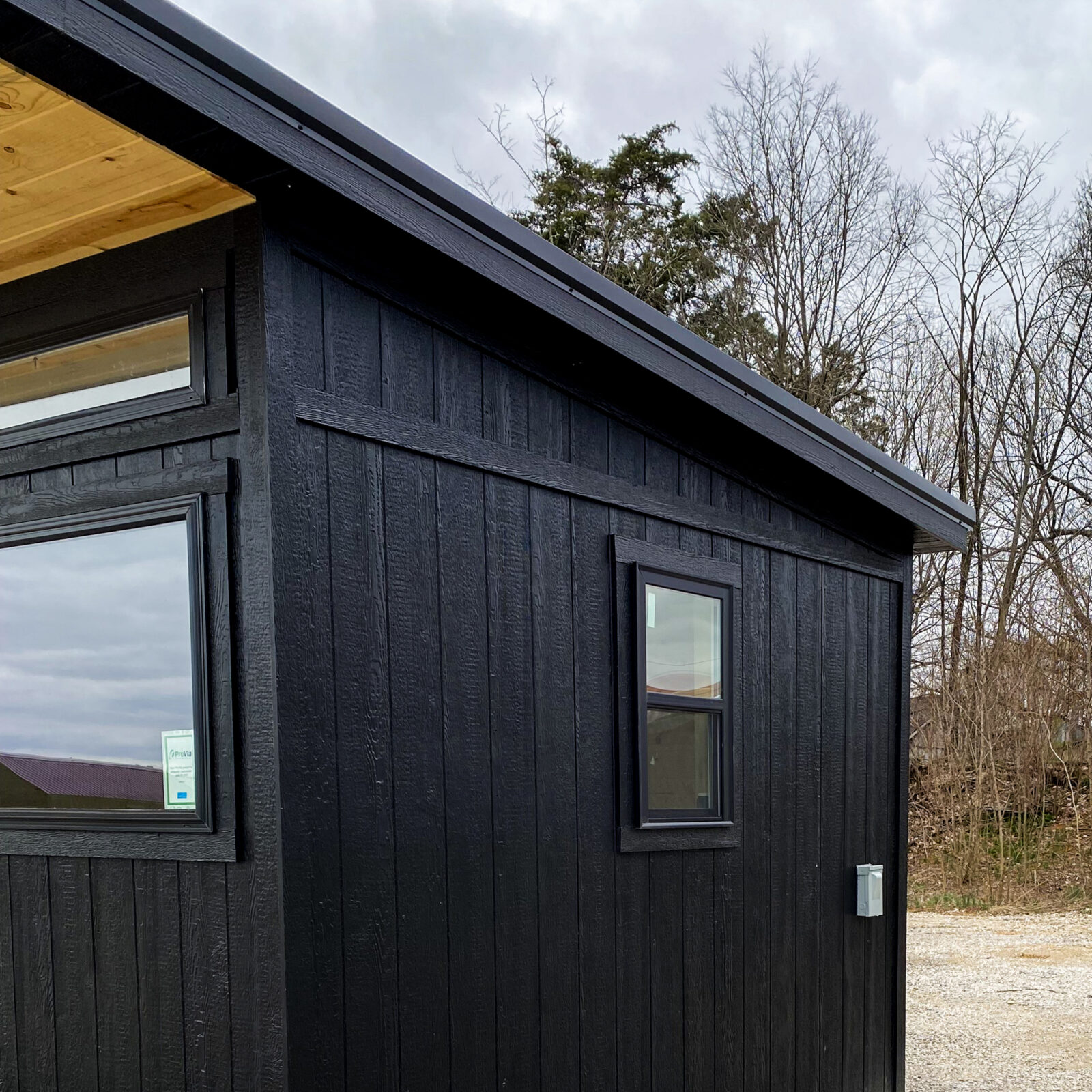 Skillion Tiny Home Shell Photos - Esh's Utility Buildings