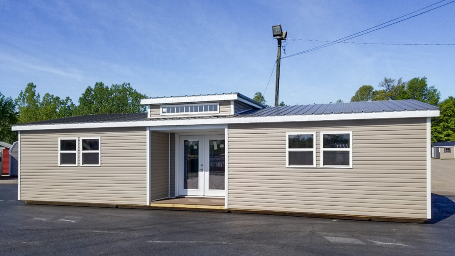 A shed home ready to be moved into. - Esh's Utility Buildings